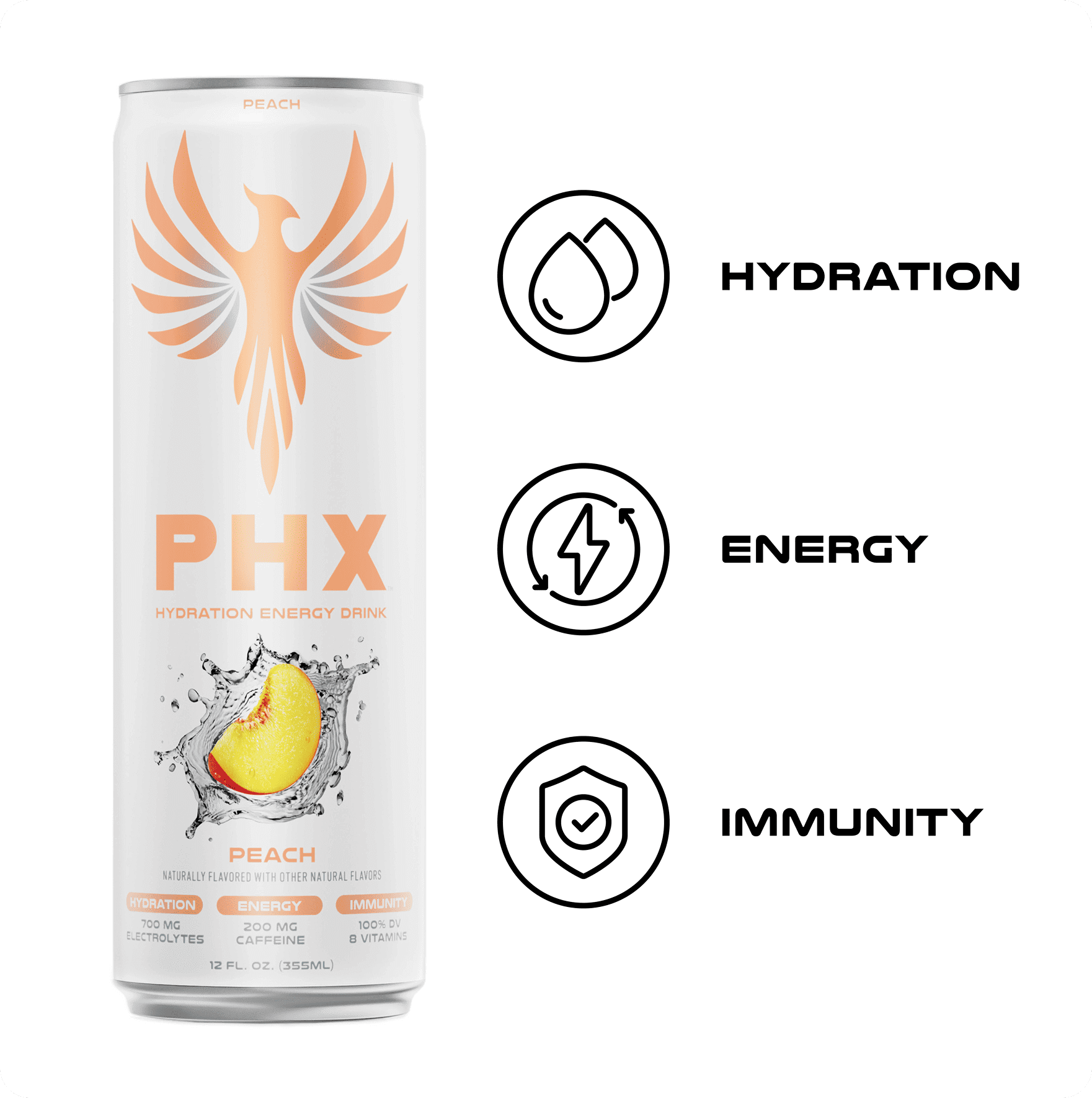 PHX Hydration Energy - Peach – PHX Hydration Energy Drink