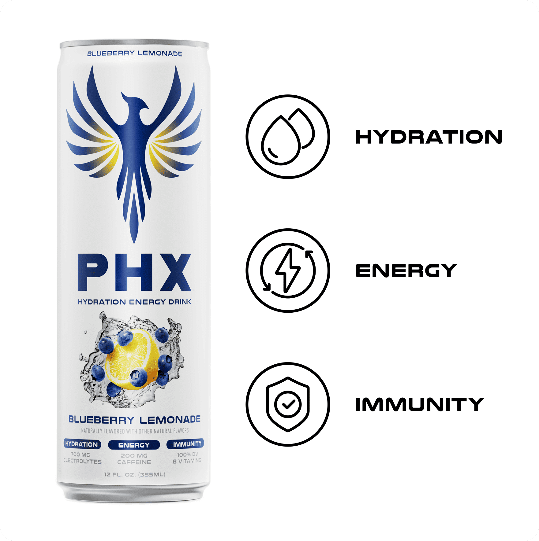 PHX Hydration Energy - Blueberry Lemonade – PHX Hydration Energy Drink